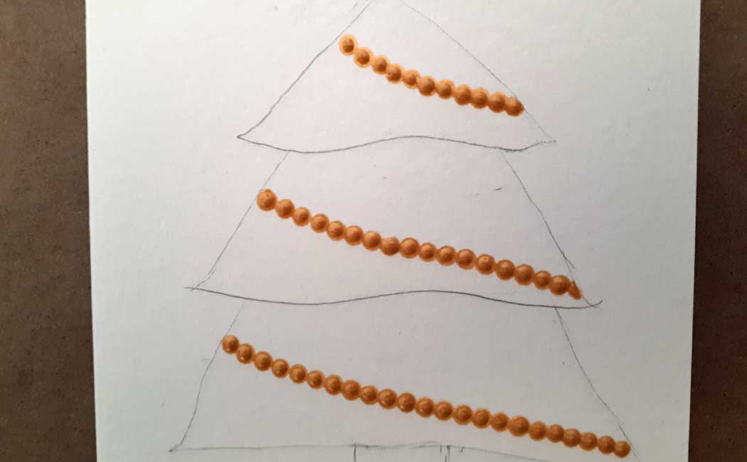 Dot Painted Christmas Card - Create ♥ Nurture ♥ Heal ♥