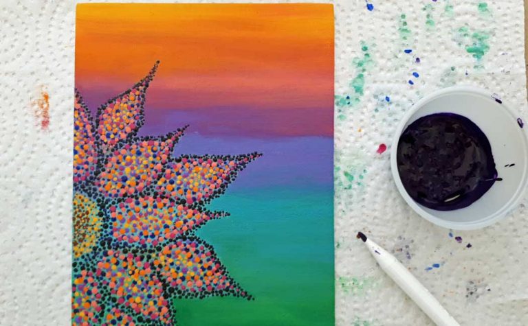 Dot Painted Flower ~ Freeform Style - Create and Crochet