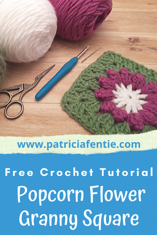 Popcorn Flower Granny Square - Create and Crochet
