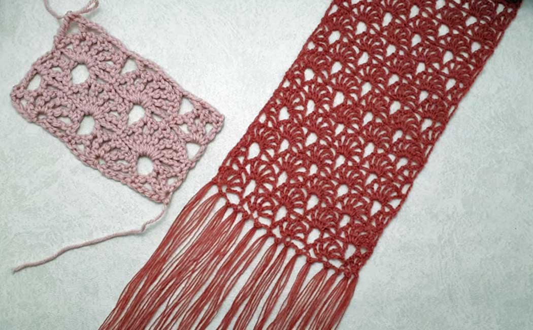 Crocheted Vintage Rose Lace Scarf - Create and Crochet