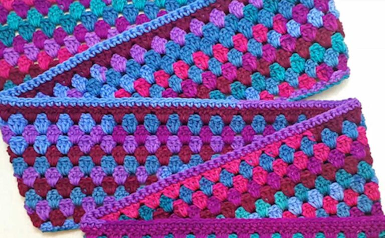Granny Square Straight Row Stitch - Create and Crochet
